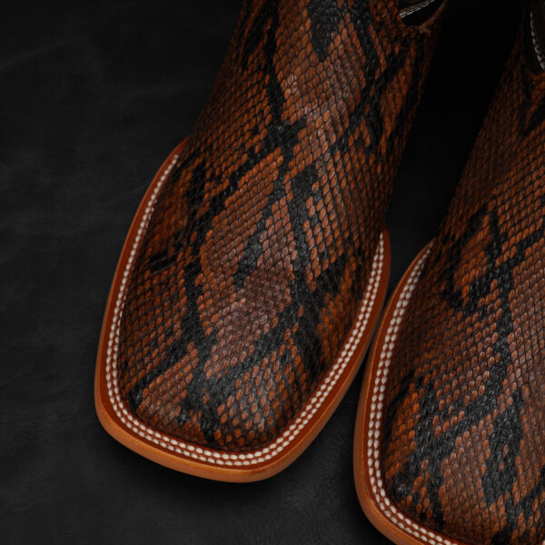 AUTHENTIC Brandy Python Belly – Square Toe - Alfa Western WearAlfa ...